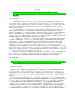 C204 Task 2 - Executive Summary - C-204 Task 2 Western Governors ...