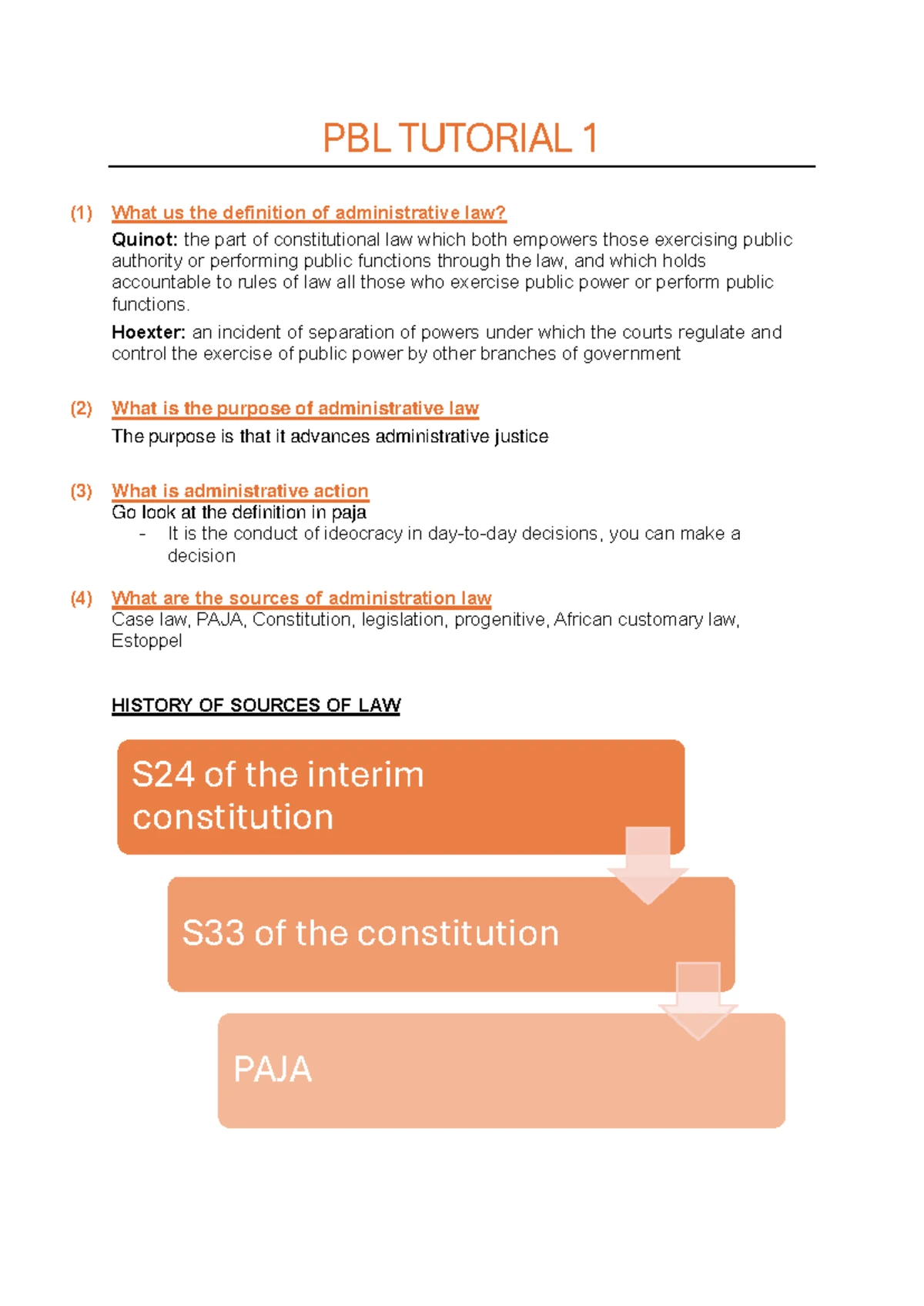 PBL310 Readings and Case Law Review: Key Concepts and Decisions - Studocu