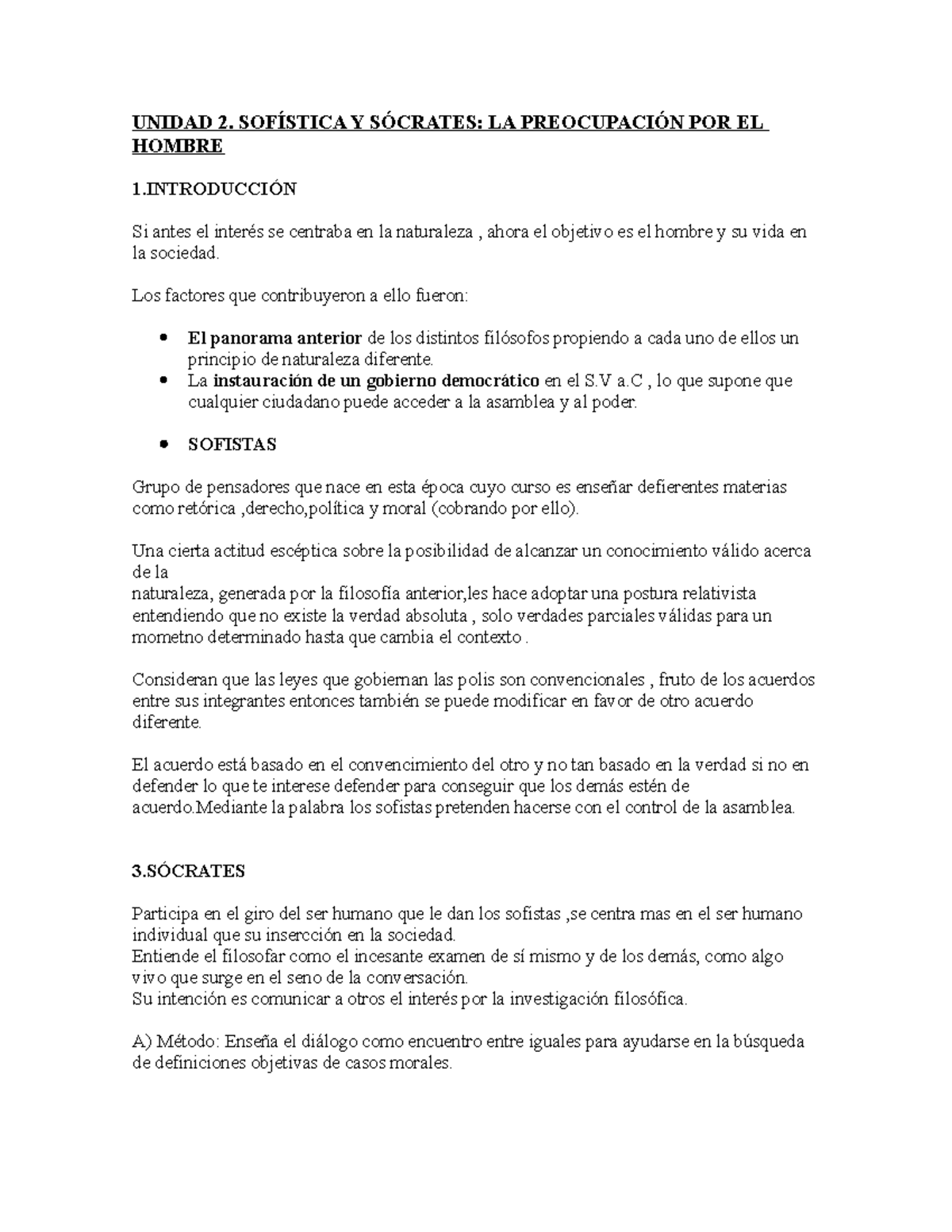 TEMA 2: Sofística y Sócrates - Filosofía 2º Bach - Análisis Crítico ...