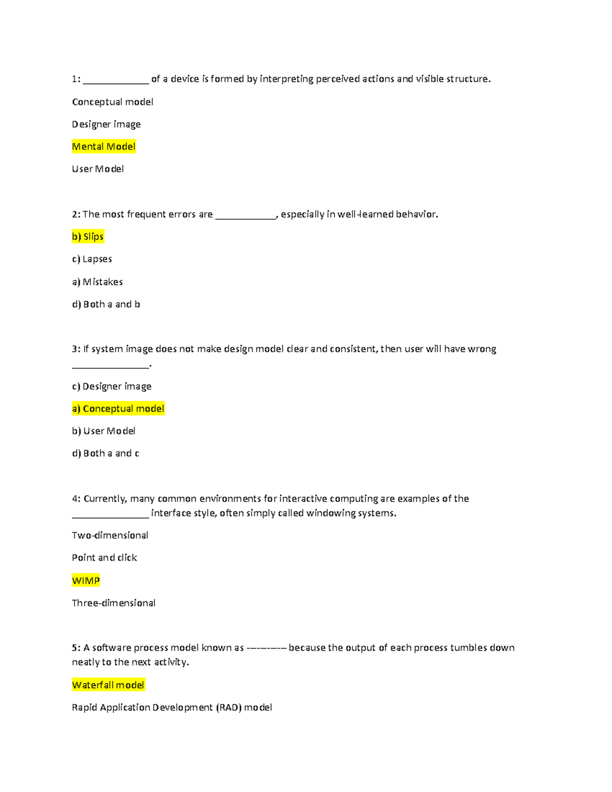 CS408 - Human Computer Interaction (Quiz No. 1) - Studocu