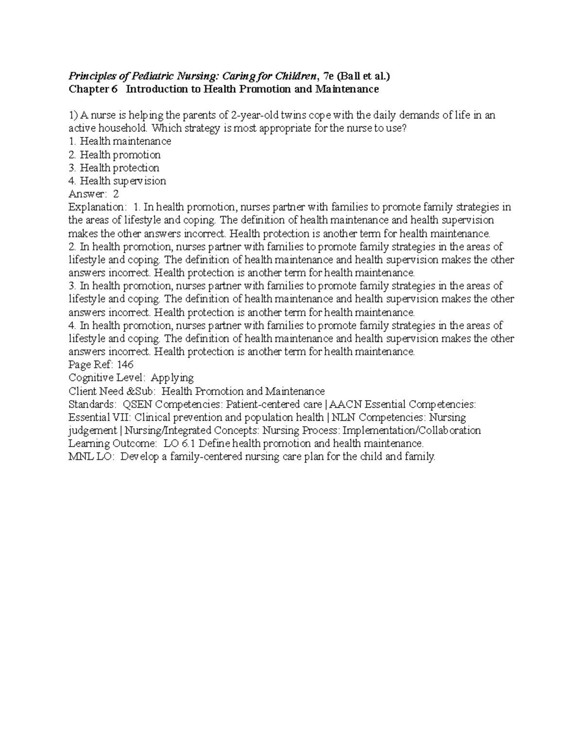 Principles of Pediatric Nursing: Caring for Children 7e (Ball et al ...