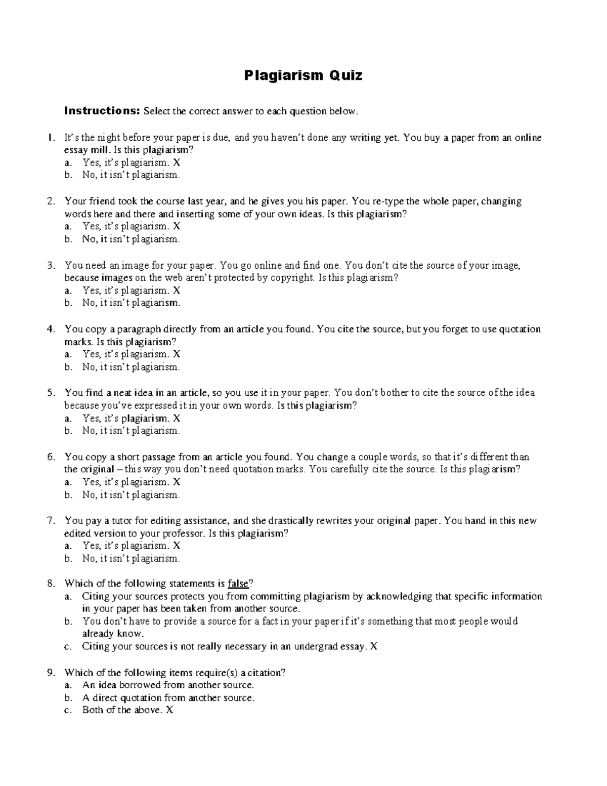 KPU PLG101 Plagiarism Quiz: Assessing Your Understanding of Ethics ...
