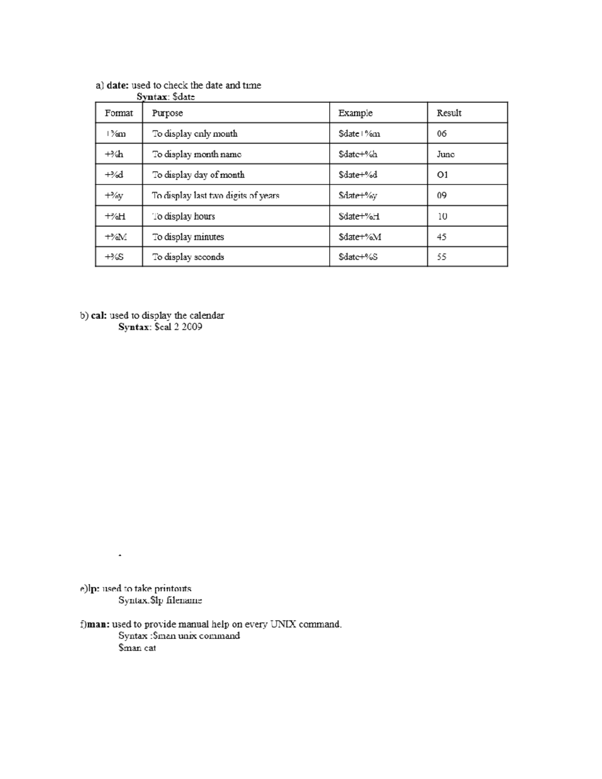 Lab-01 CSE325 - UNIX Commands and Date/Time Functions - Studocu