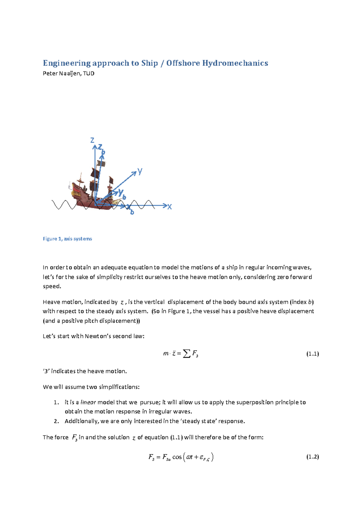 Engineering Approach to Ship and Offshore Hydromechanics V8 Analysis ...