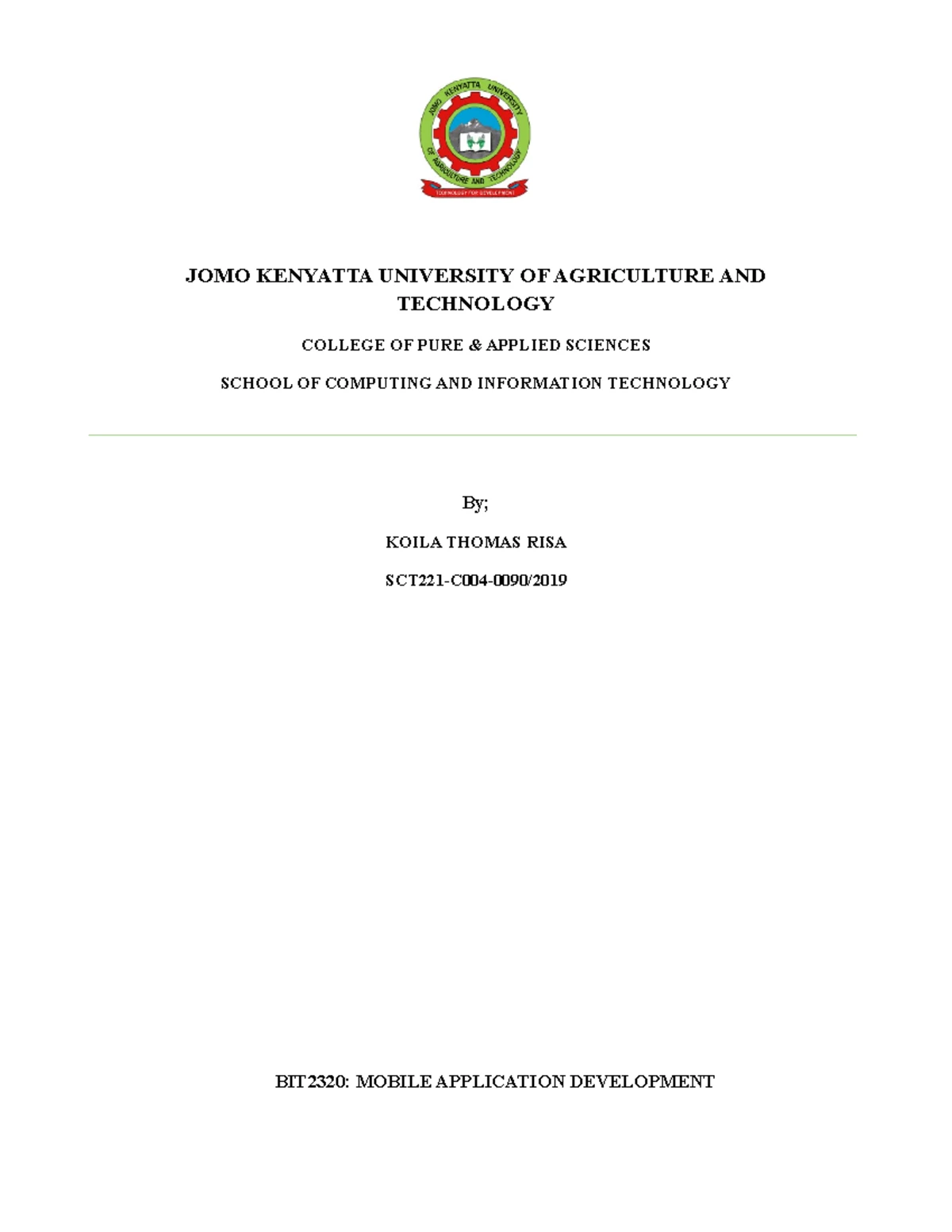 KCSE 451 Computer Studies Project: Uzima Borehole Drilling System - Studocu