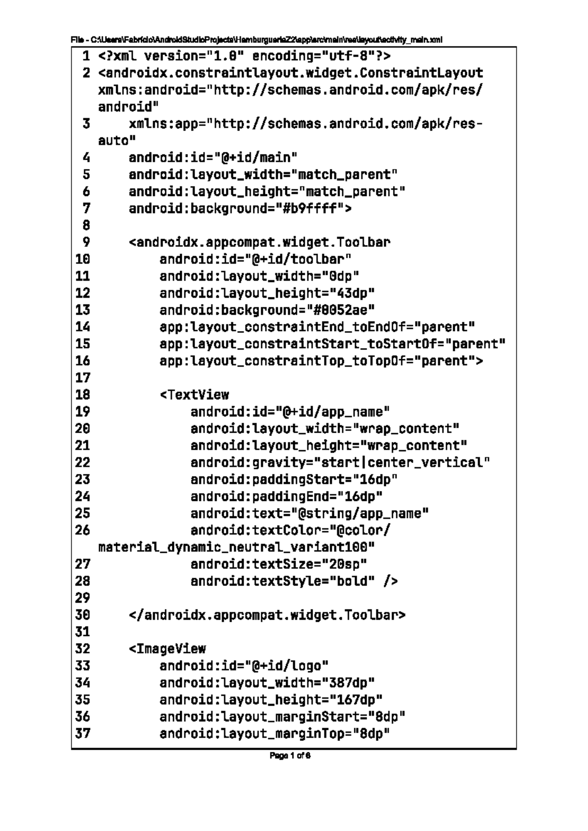 Android App Development: MainActivity Code Overview (E190) - Studocu