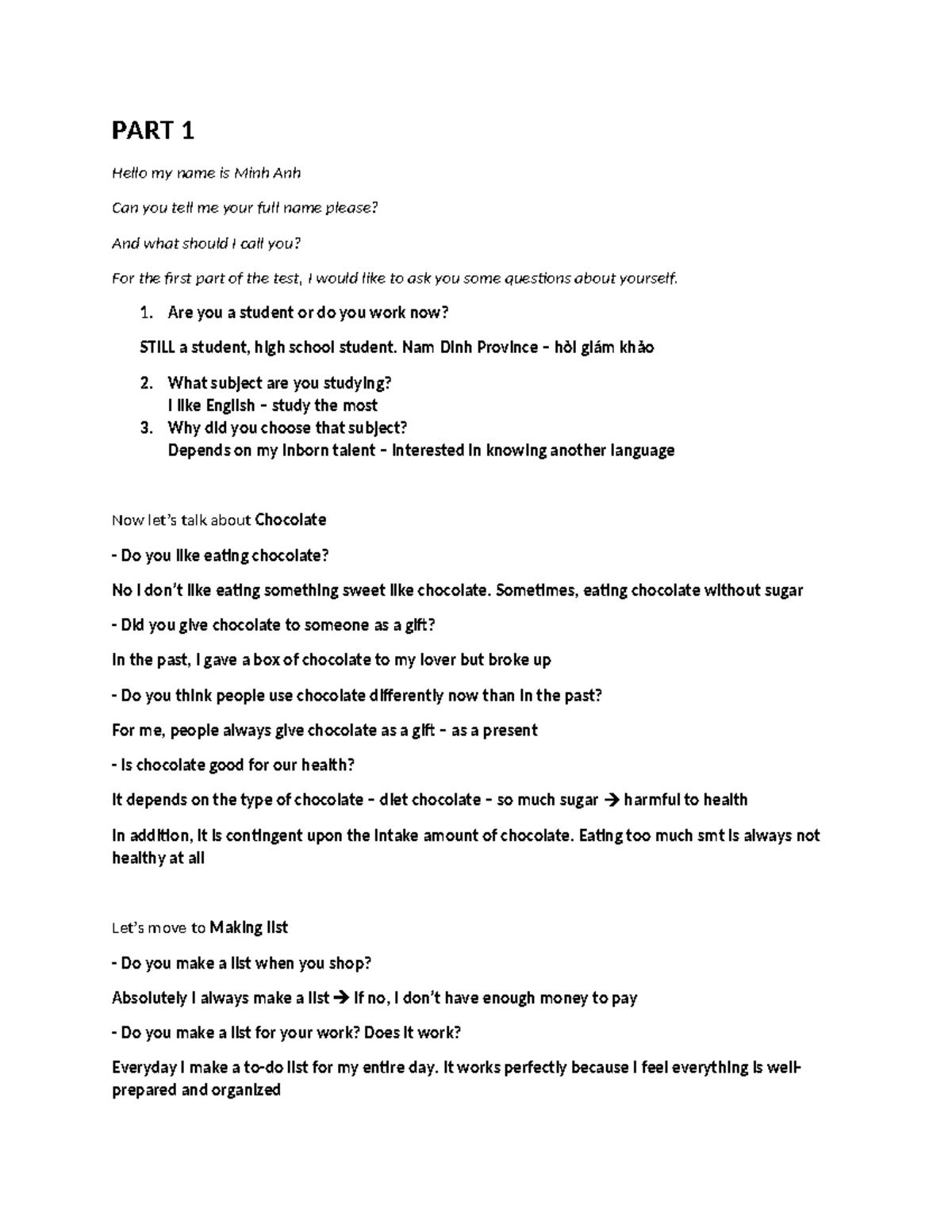IELTS Speaking Test Part 1 & 2: Personal Insights and Disagreements ...