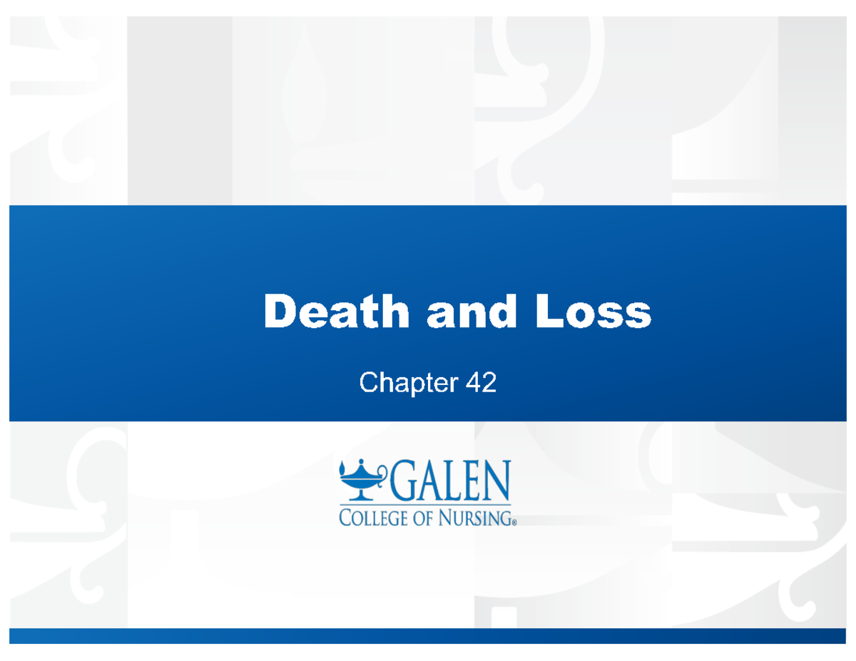 Chapter 42: Grief, Loss, and Bereavement Insights for Nursing Care ...