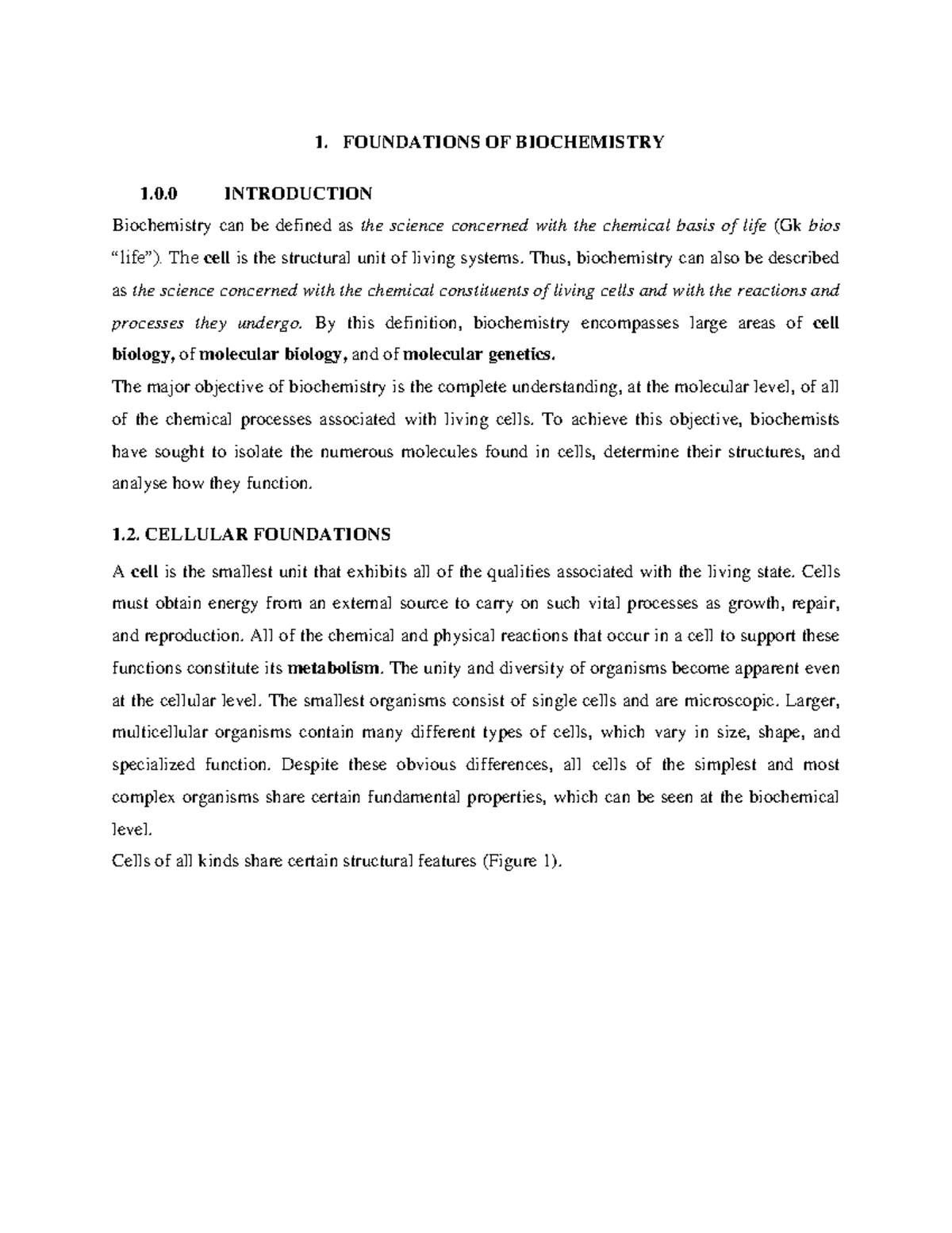 Biochemistry 101: Foundations and Cellular Processes Explained - Studocu