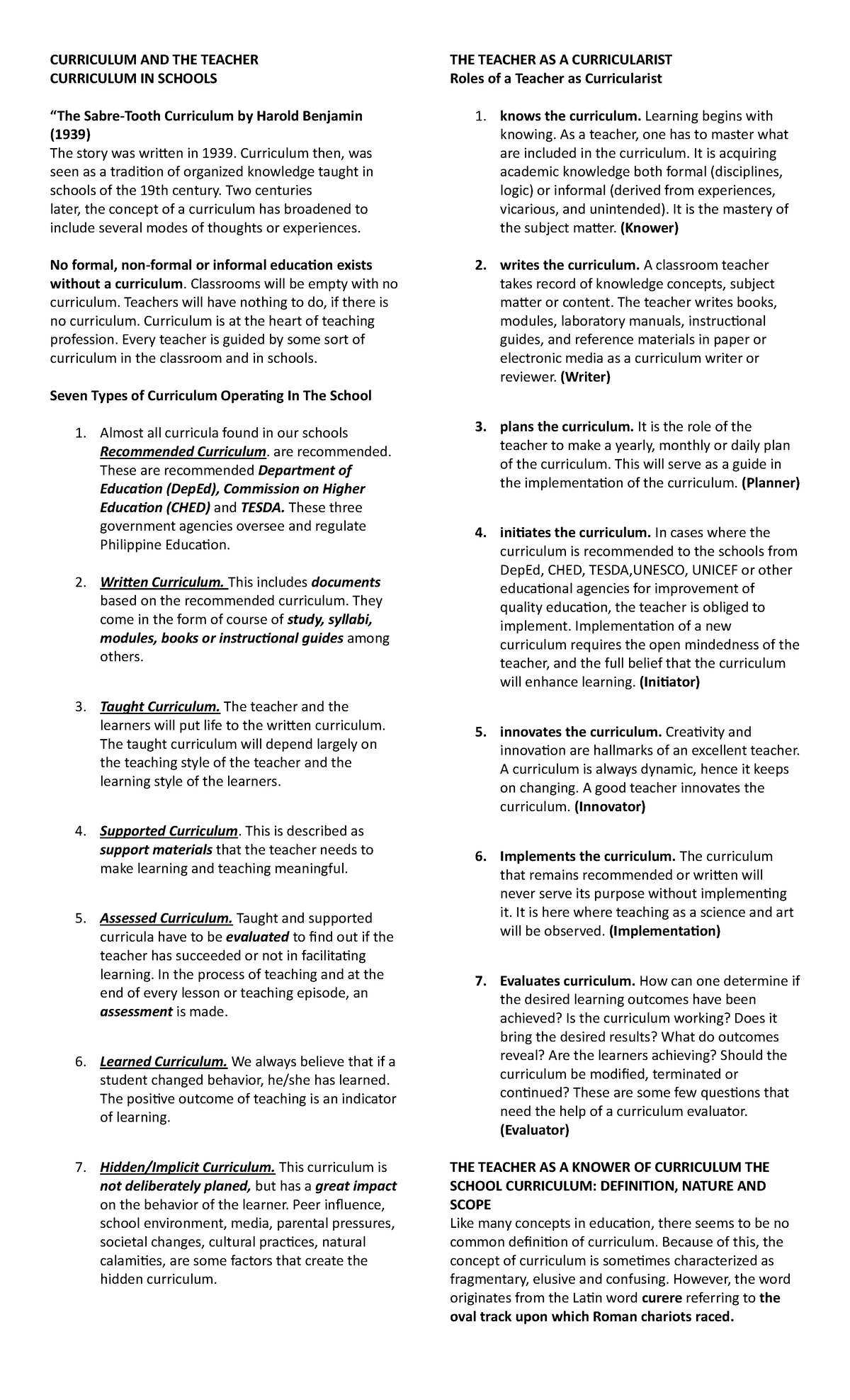 PED 1 - Reviewer for PROF-ED BLEPT 2024 - PED 1 - FOUNDATION OF THE TEACHING LEARNING PROCESS ...