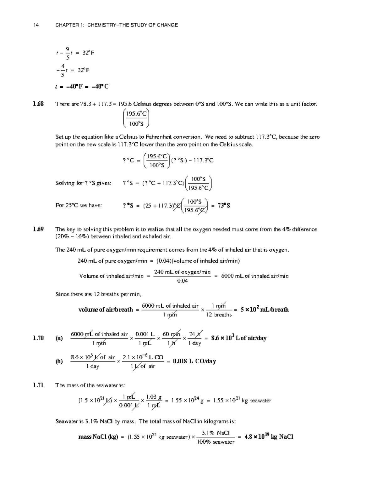 Chemistry 10th Edition: Chapter 1 - Study of Change Solutions - Studocu
