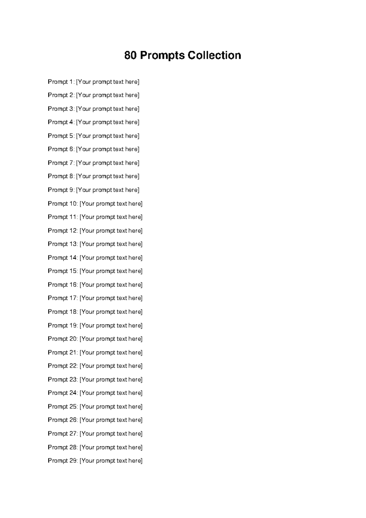 80 Prompts Collection for Creative Writing - Notes - Studocu