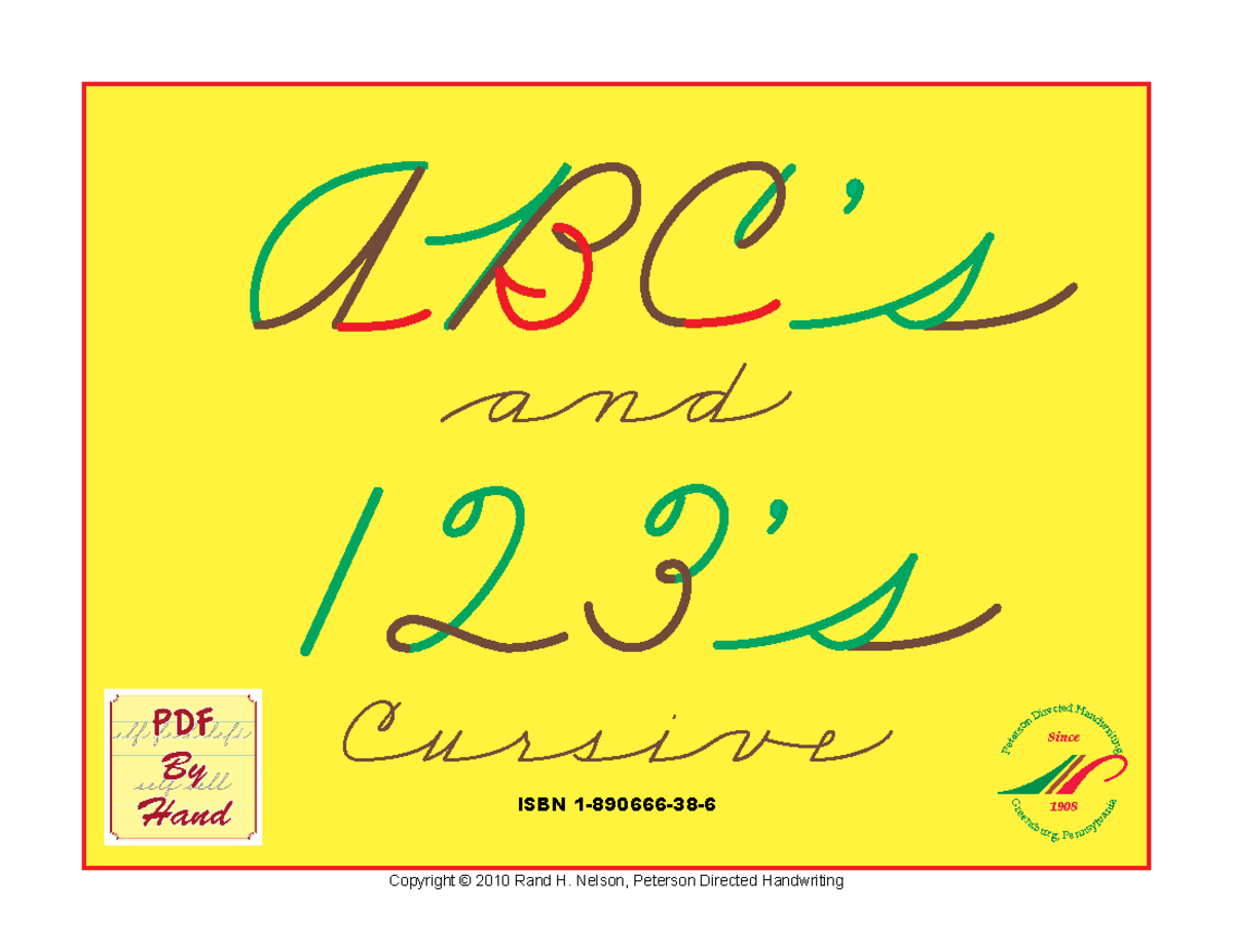 Cursive Step 1 - Peterson Directed Handwriting ( PDFDrive ) - Copyright ...