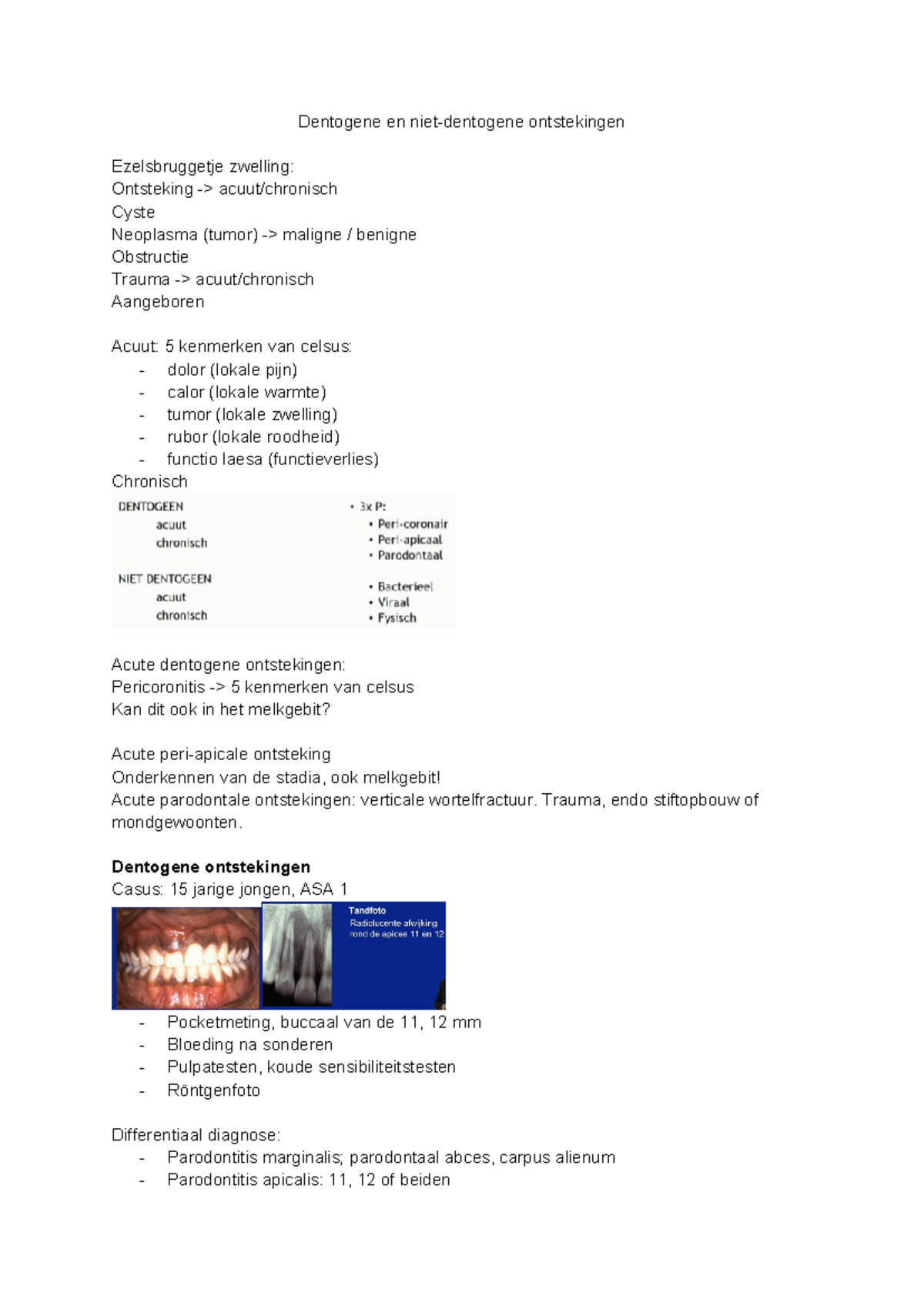 Dentogene Ontstekingen: Symptomen, Diagnose & Behandeling - Studeersnel