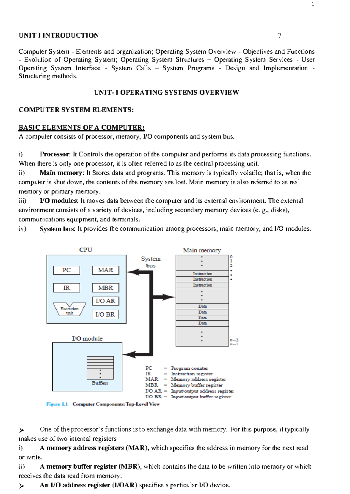 OS 1: Intro to Computer Systems & Operating System Functions - Studocu