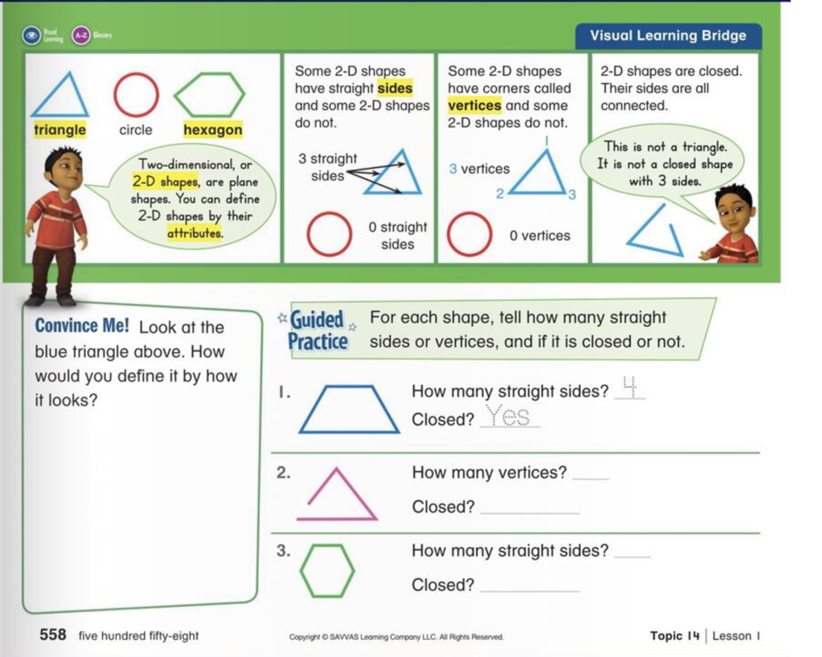 Visual Learning Bridge: Shapes, Angles, and Perimeters - Topic 14 & 15 ...