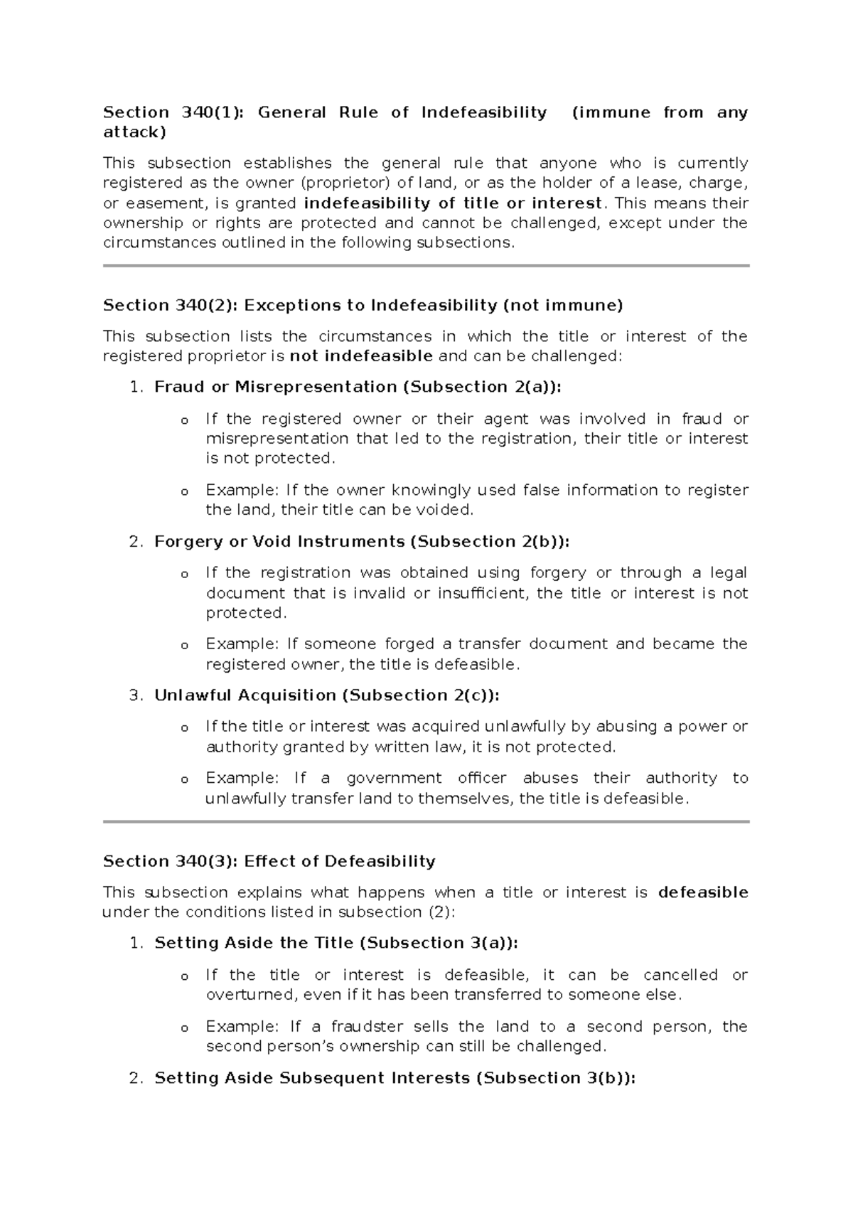 Indefeasibility of title (IOT): General rules and exceptions explained ...