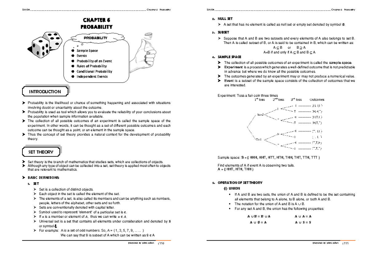 STA104 Chapter 6 - Understanding Probability and Set Theory Concepts ...