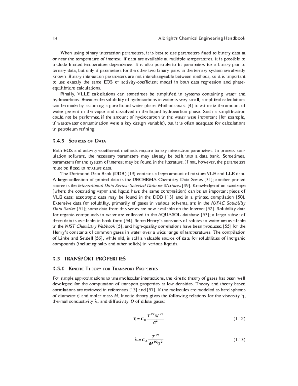 Albright's Chemical Engineering - If data are available at multiple ...