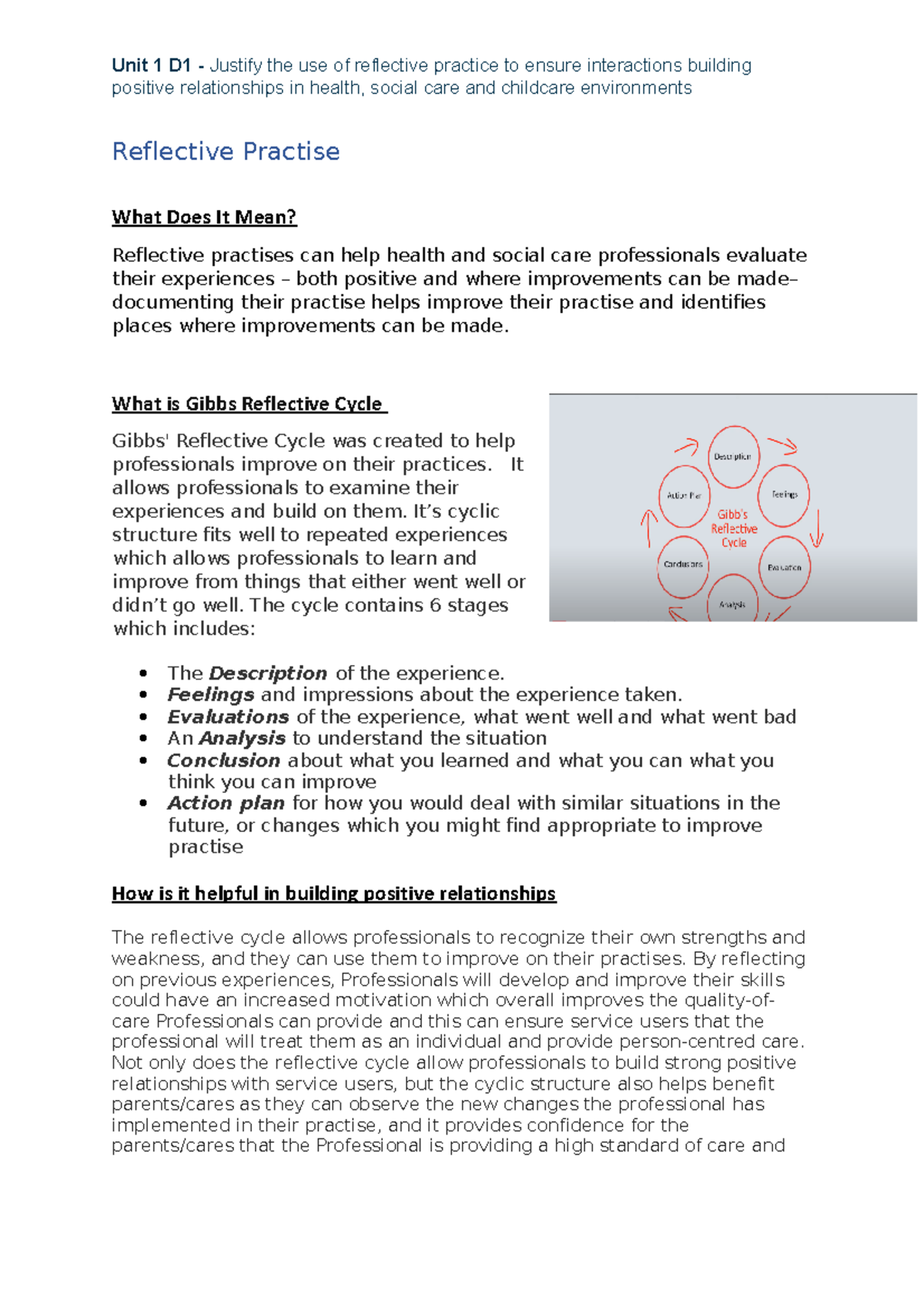 D1 -CRSWK - Reflective Practice and Building Relationships in Care ...