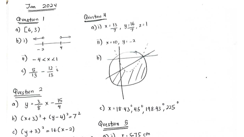 Math Exam Answers: Jan 2024 & July 2023 Review - Studocu