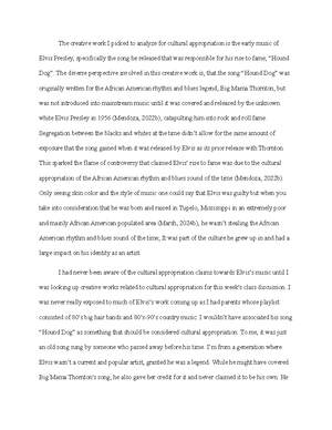 [Solved] What is a creative work that is questionable andor ...