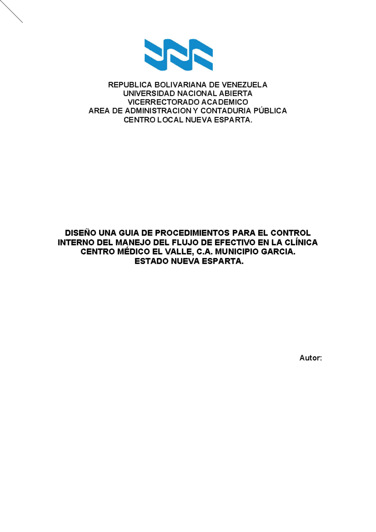 Guía de Procedimientos para el Control Interno del Efectivo en la ...