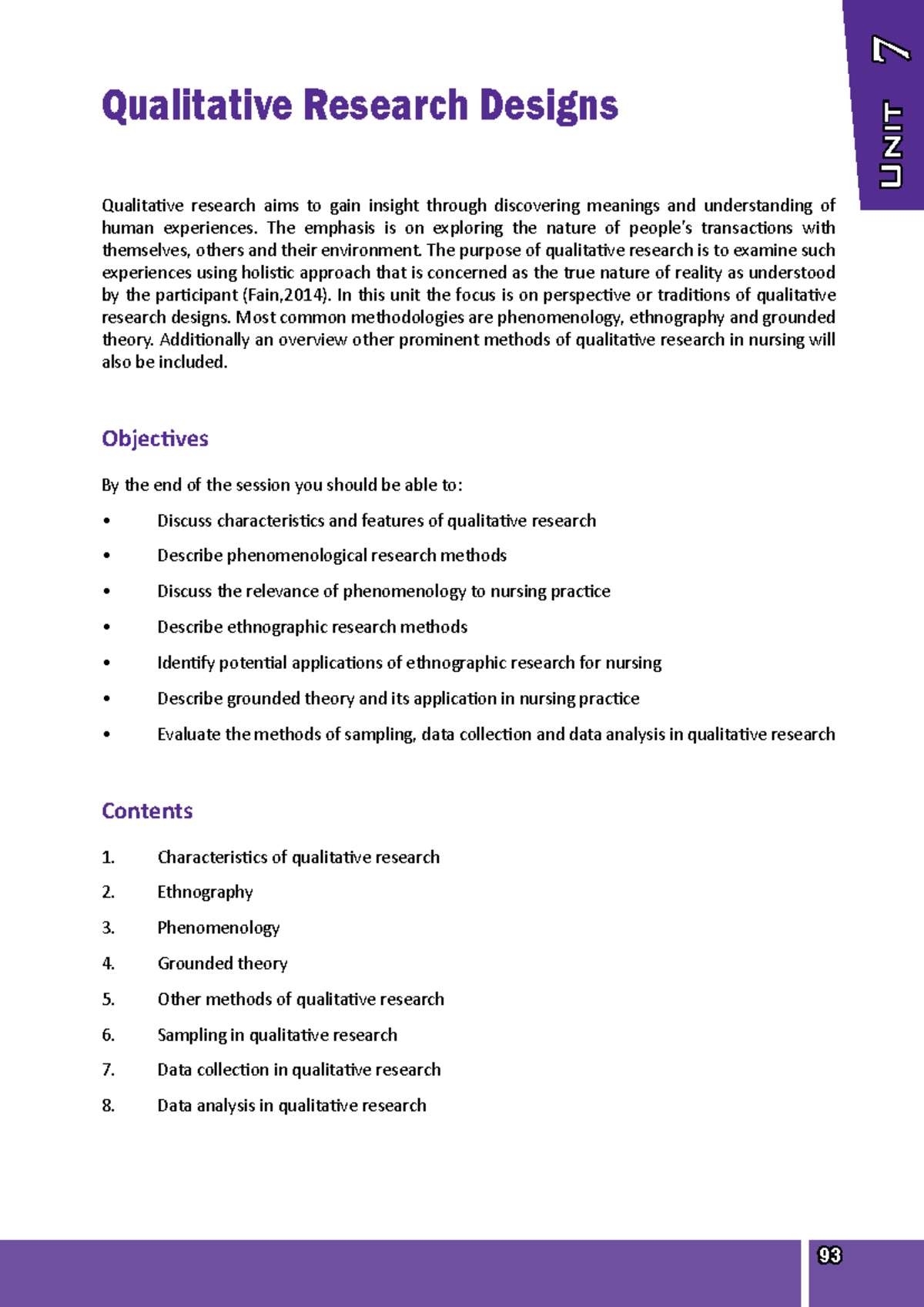 Qualitative Research Designs in Nursing: Insights & Applications - Studocu