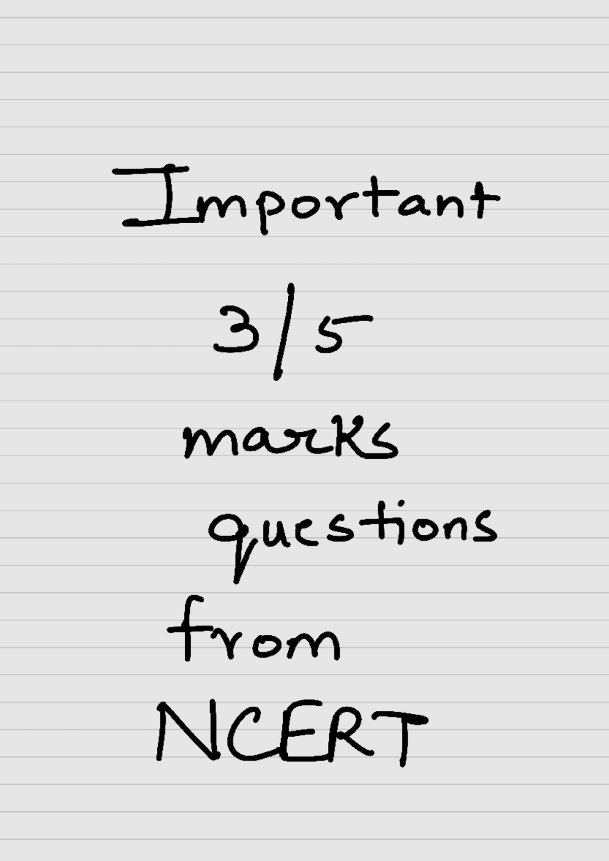 Important 3 5 marks questions - 9,19, , 20,21,23, 28, 30 marks Linear ...