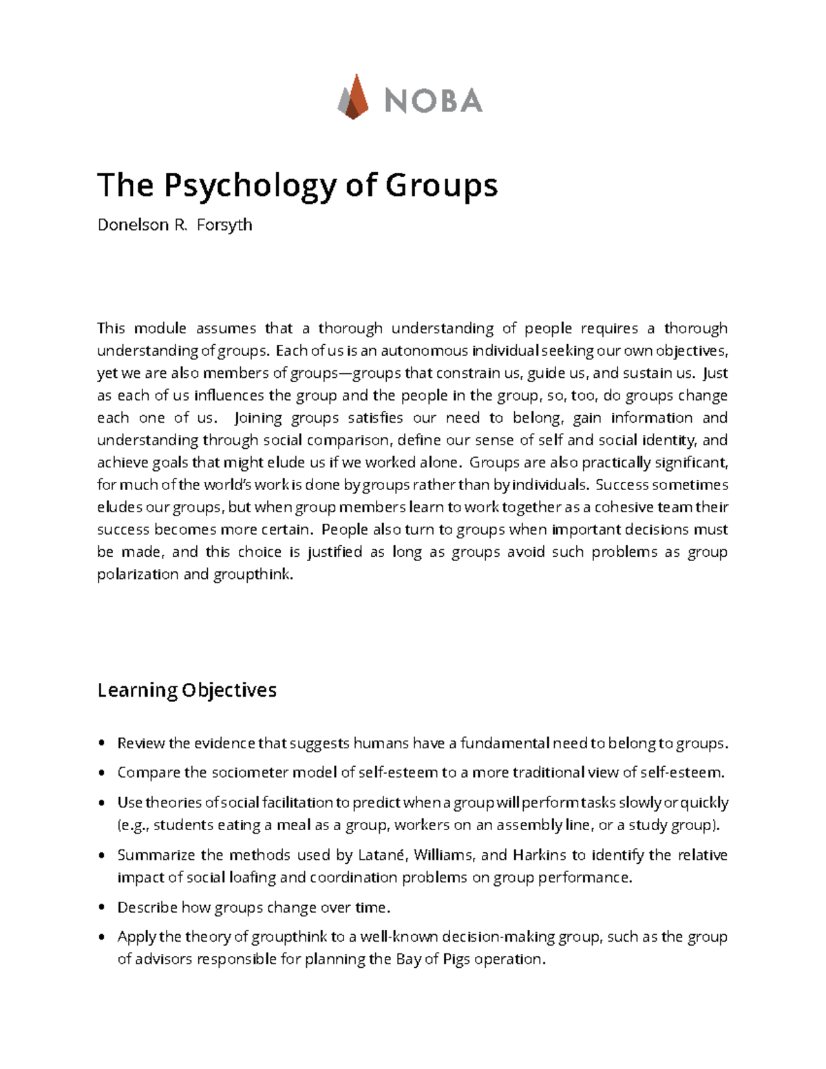 The Psychology of Groups: Dynamics, Decision-Making, and Social ...