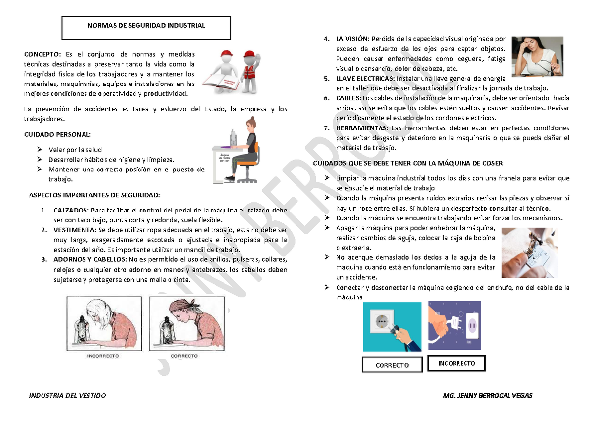 Normas de Seguridad Industrial y Prevención de Accidentes - Studocu