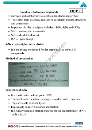 Sulphur nitrogen compounds - 1 Sulphur – Nitrogen compounds Nitrogen ...