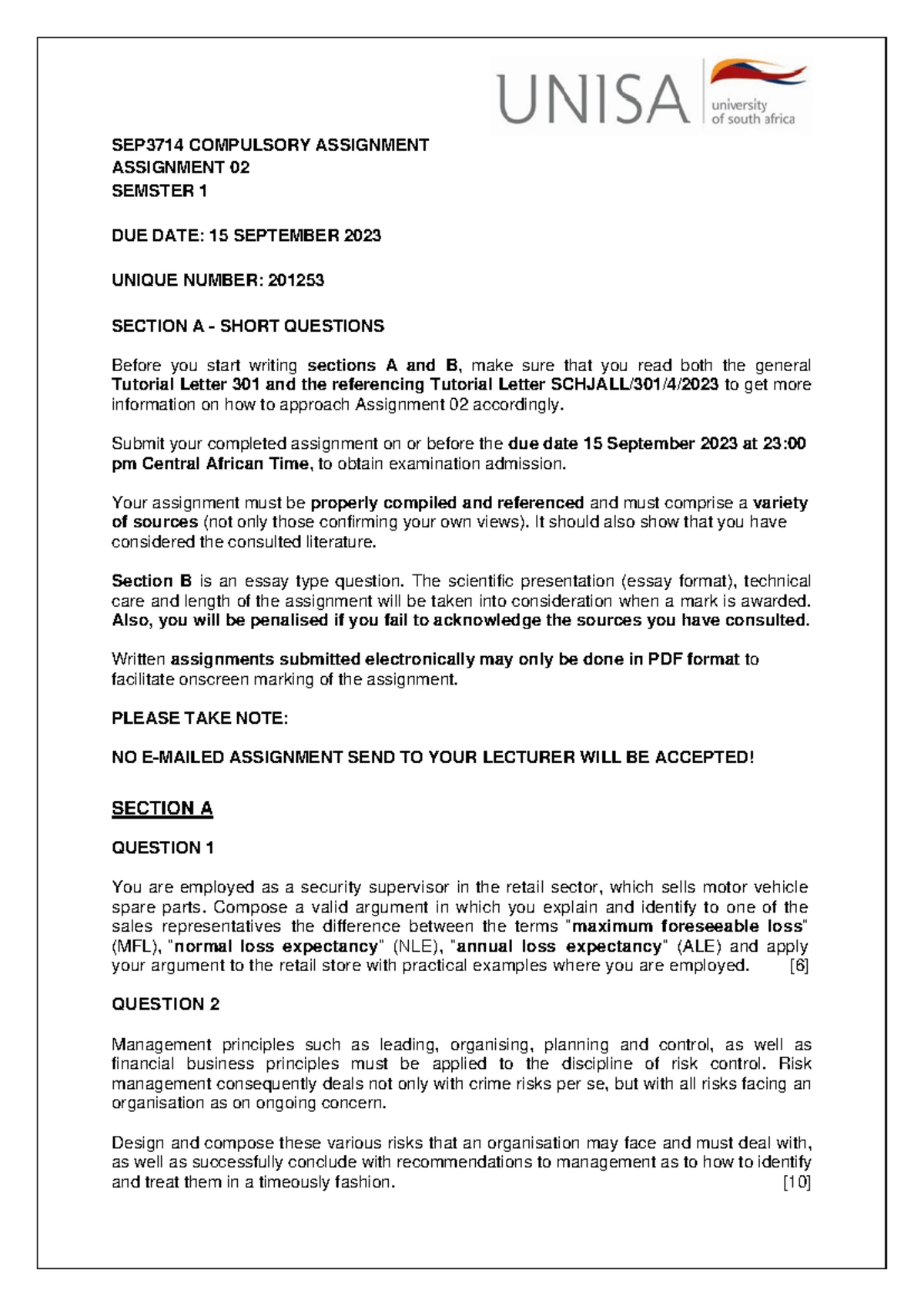 SEP1503 2025 Assignment 2 - Corporate Investigation Guide - Studocu