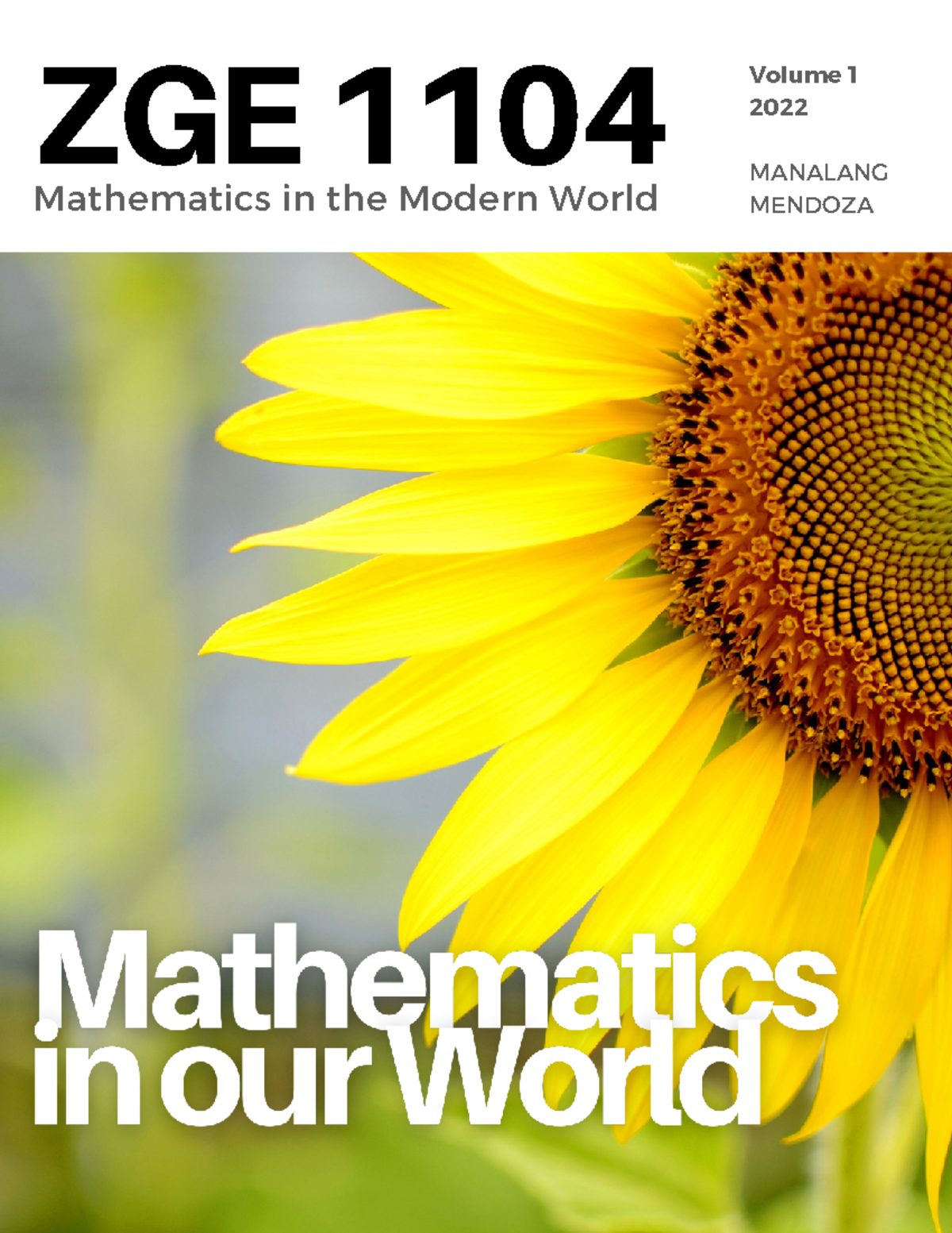 ZGE 1104 Mathematics in the Modern World: Chapter 1 Overview - Studocu