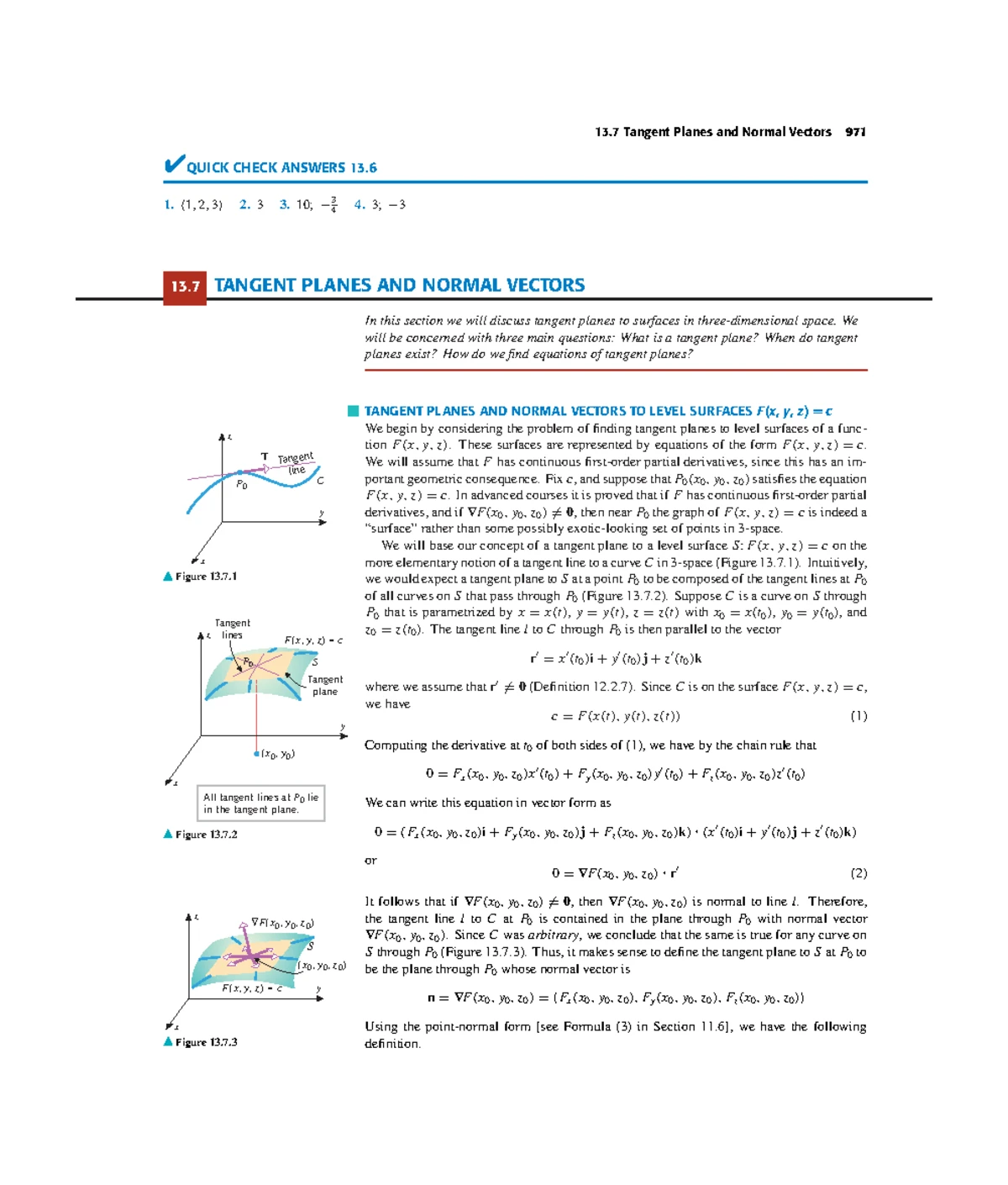 Tangent Planes and Normal Vectors: Chapter 13.7-13.8 Notes - Studocu