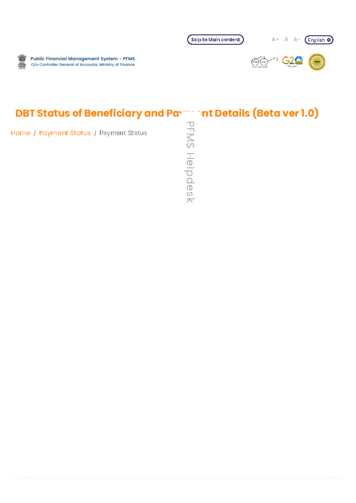 PFMS DBT Beneficiary Payment Status and Details (Beta ver 1.0) - Studocu