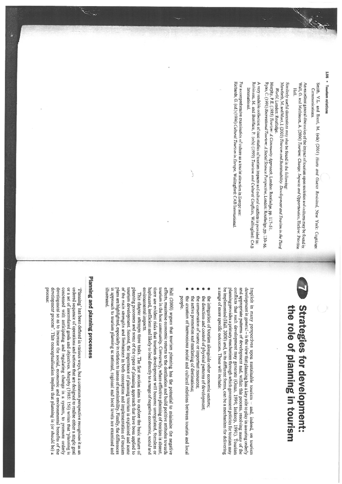 Chapter on Tourism Planning and Development - Studocu