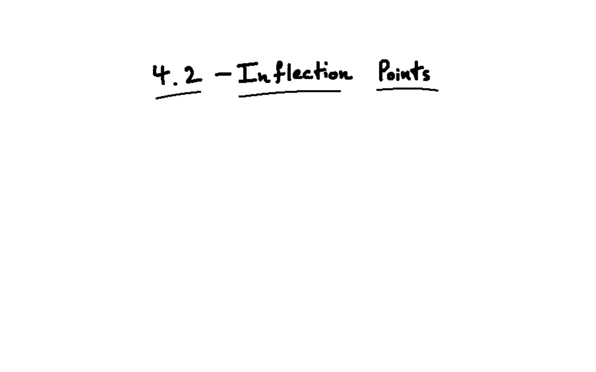 Calculus Notes: Inflection Points & Their Importance (MATH101) - Studocu