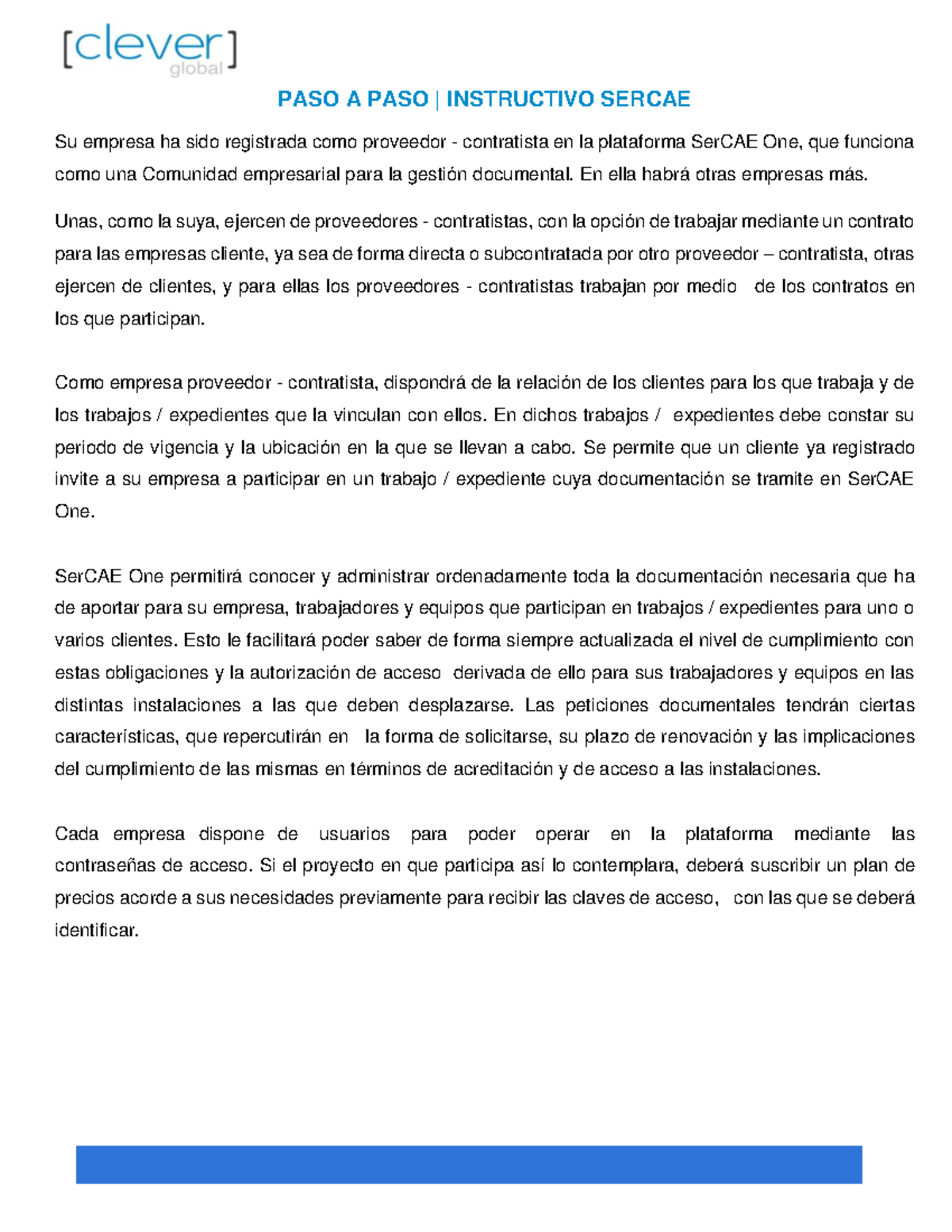 Paso a Paso Instructivo para Proveedores en SerCAE One - PepsiCo RD V01 ...