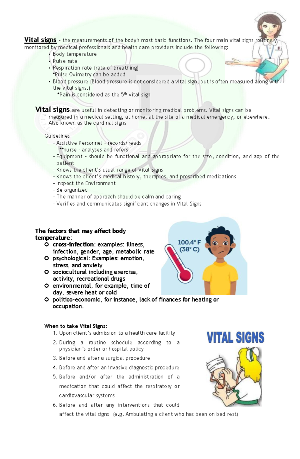 Vital Signs Assessment and Monitoring Guide for Health Care Providers ...