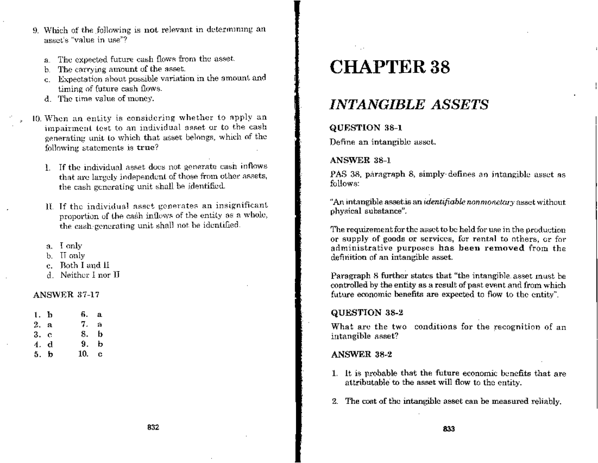 INTACC 3: Exercises on Intangible Assets from Valix TOA - Studocu