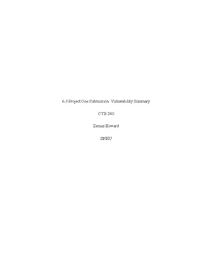 Vulnerability Identification Report - CYB 240 Project One Milestone ...