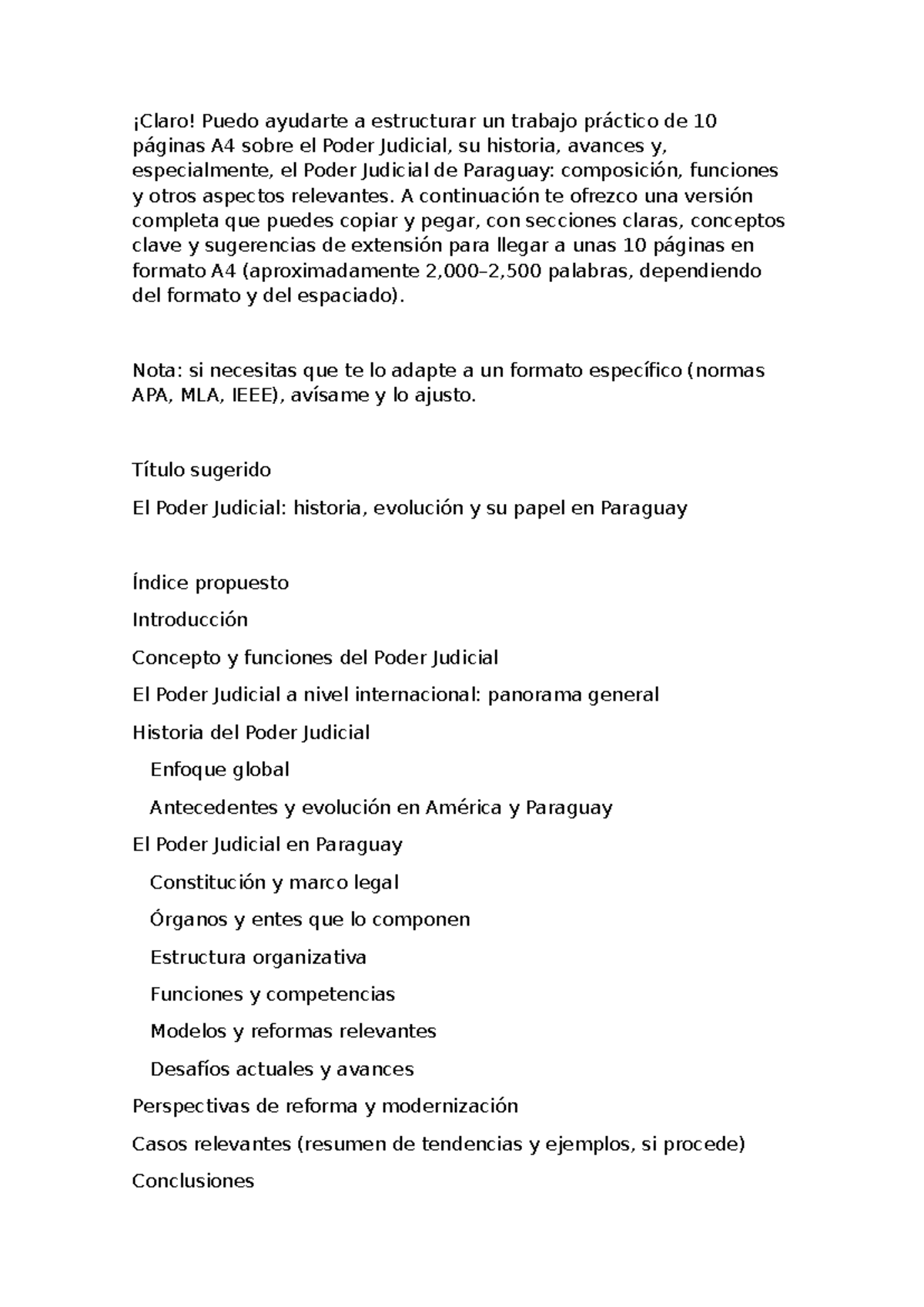 TP: El Poder Judicial en Paraguay: Historia, Funciones y Desafíos - Studocu