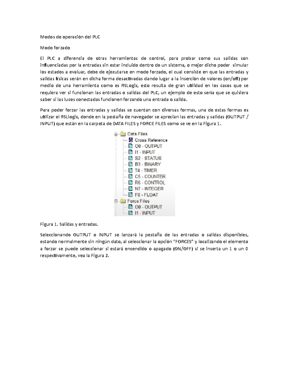 Modos de Operación del PLC: Forzado y Real en 4 & 5 - PLC - Studocu