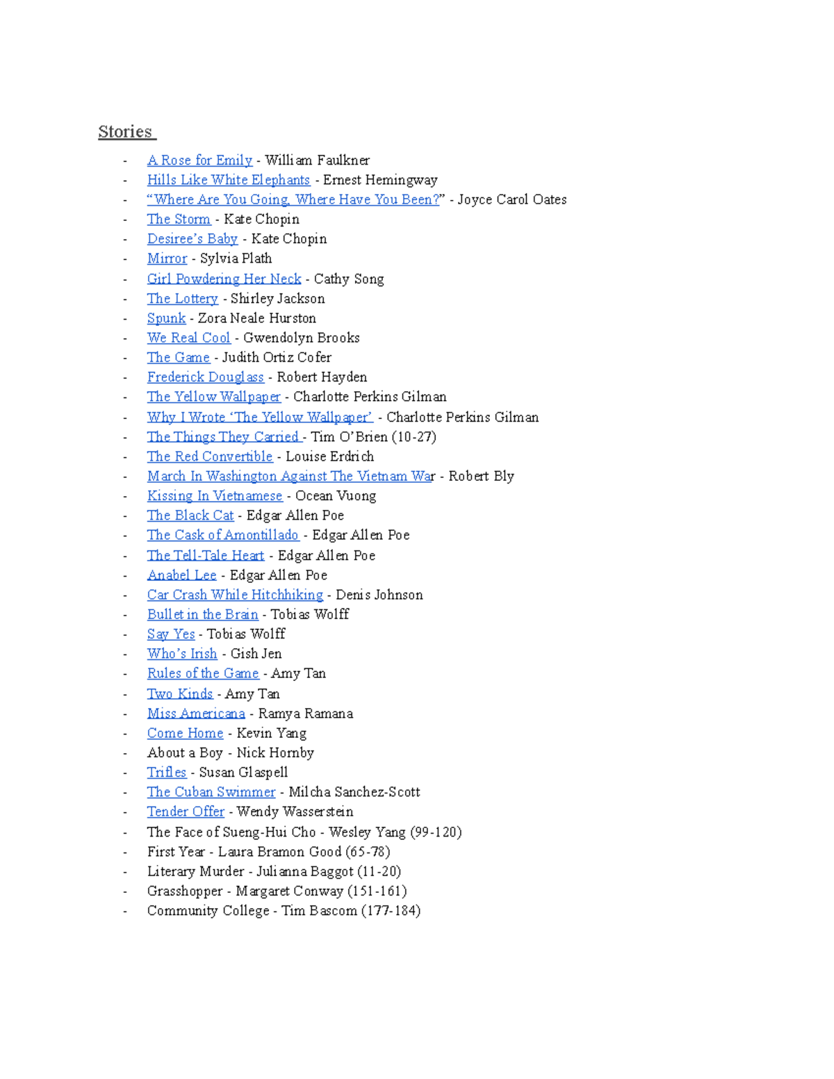 Eng 101 Final Exam - Summary of Key Literary Readings - Studocu