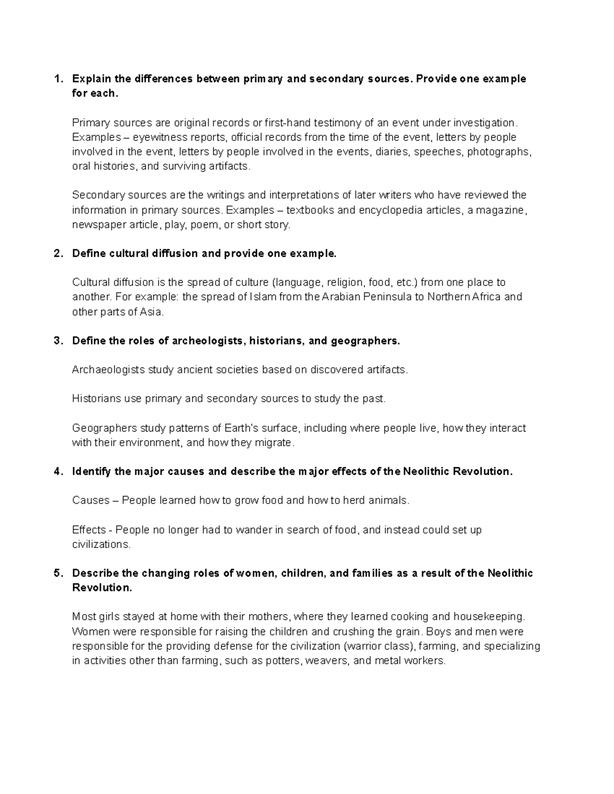 World History 101: Unit 1 Study Guide & Key Concepts - Studocu