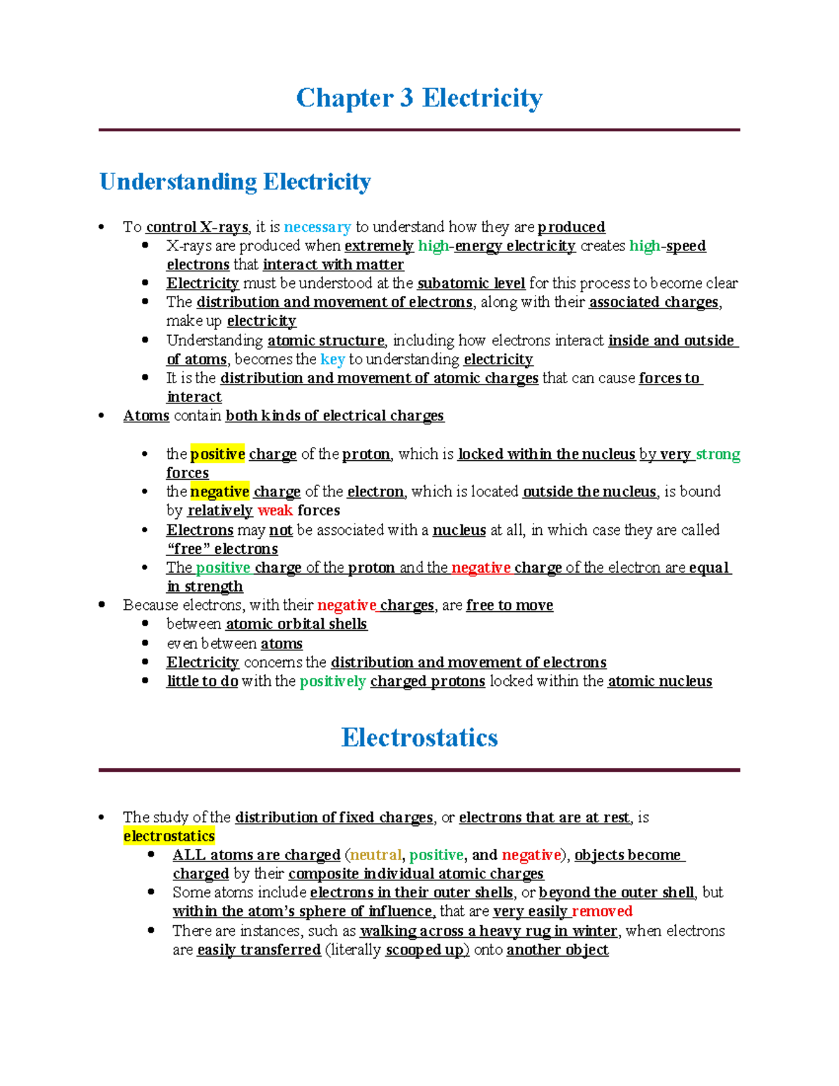 Chapter 3 Electricity - Understanding Electrostatics and Current Flow ...