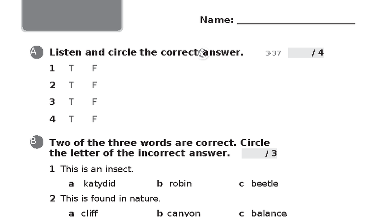 Oxford Discover 3 Review Test 1: Listening & Language Activities - Studocu