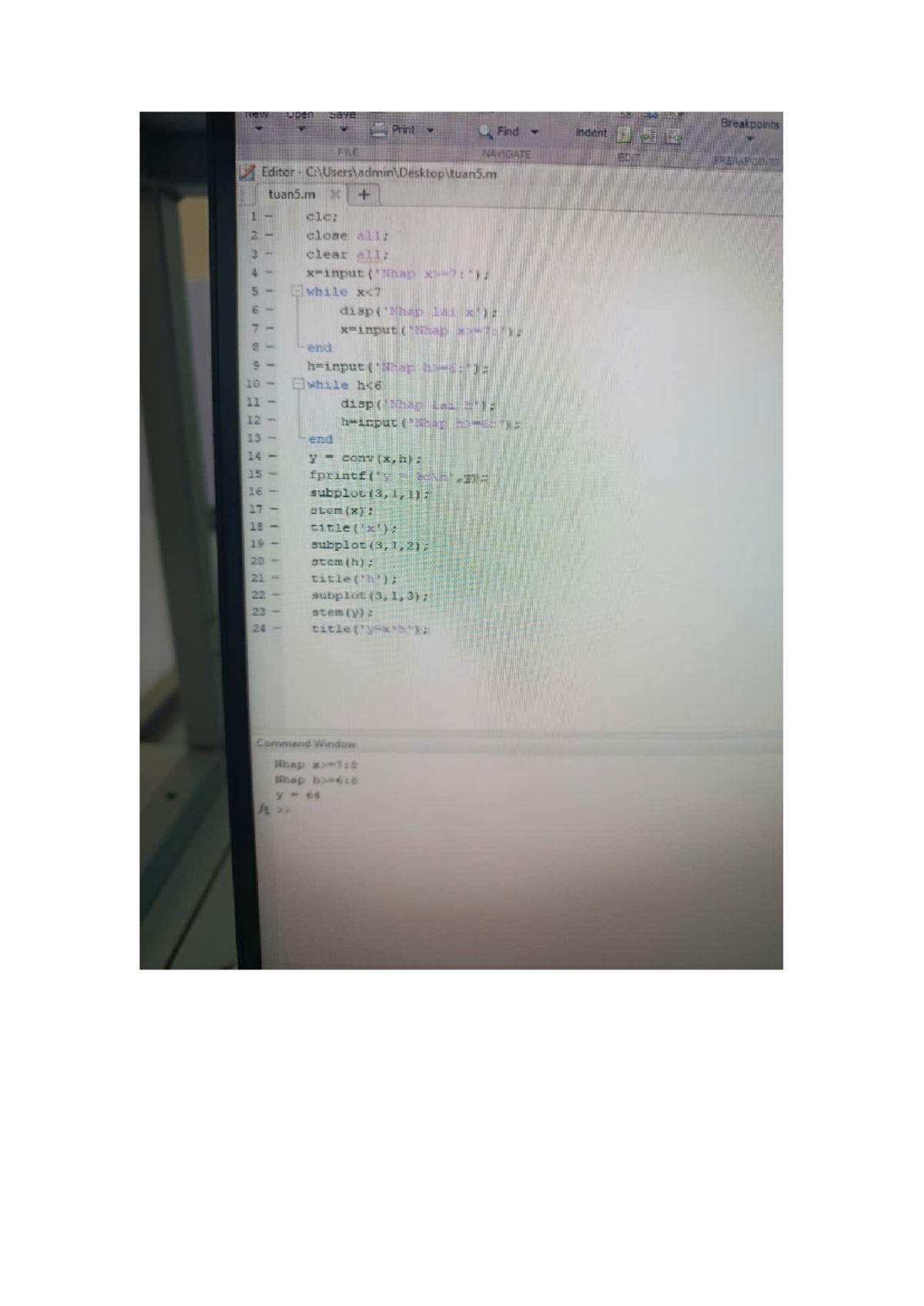 MATLAB Conv Function Analysis - Huynh Gia Bao 423H0066 Tndsp N07 - Studocu
