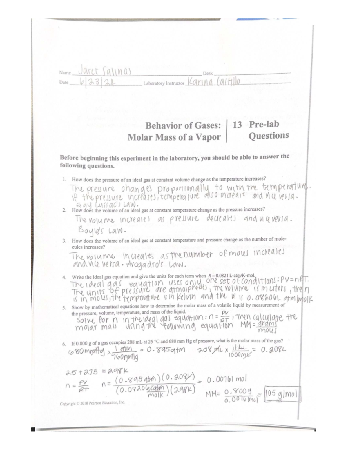 Molar Volume Of A Gas Lab Report